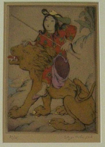 Elyse Lord Hand Colored Etching Joy Ride
