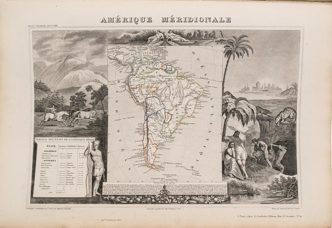 Levasseur: Antique Map of South America, 1852