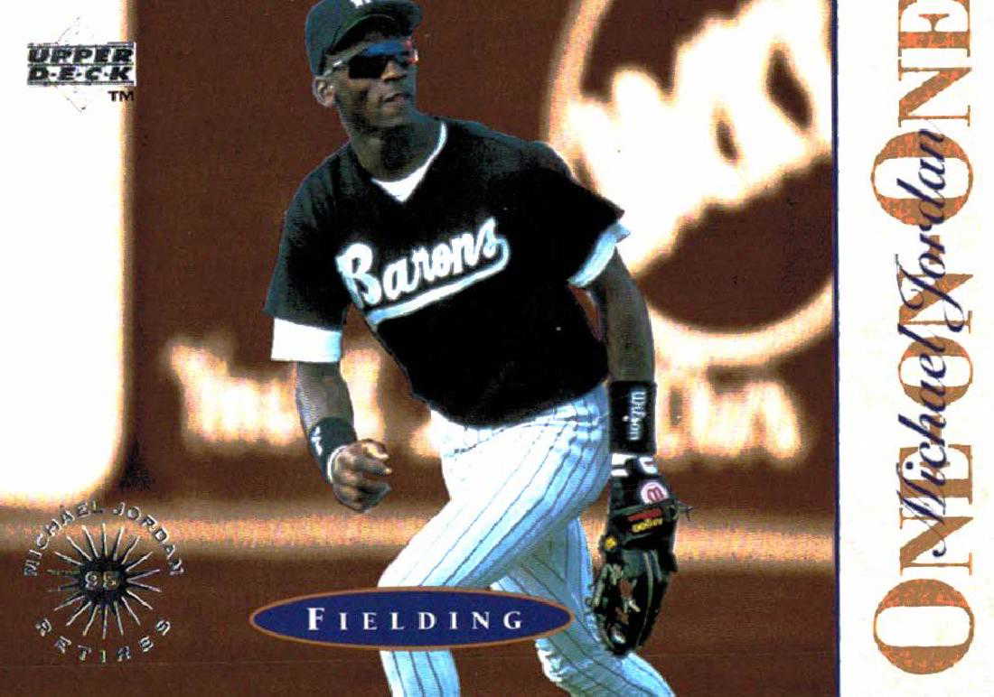 1995 Upper Deck Michael Jordan Retires Baseball Card 1995 Upper Deck Michael Jordan Retires Baseball Card