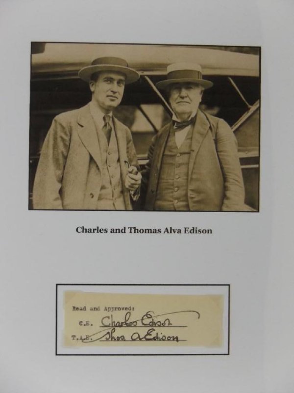 Thomas/Charles Edison Signatures