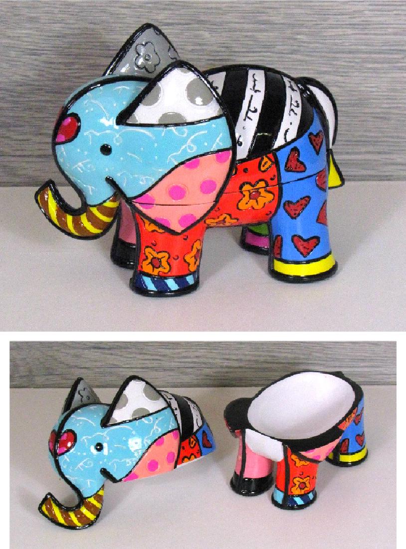 Romero Britto: Elephant Trinketbox statue