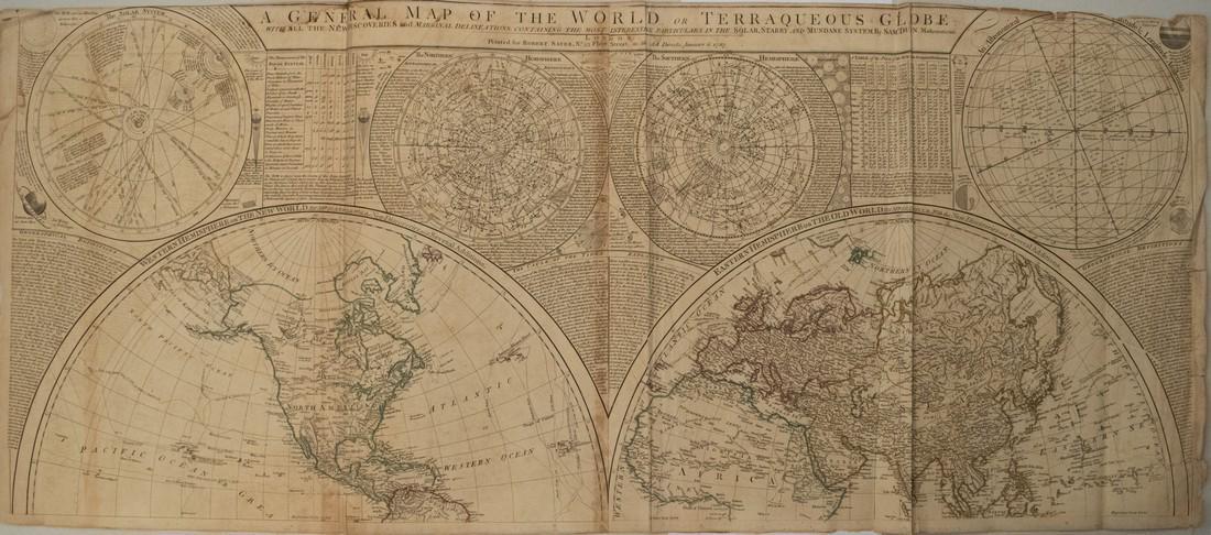 Dunn: Antique Map of the World and Celestial Maps, 1787
