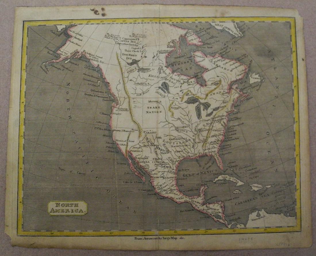 Arrowsmith: Antique Map Of North America, 1795
