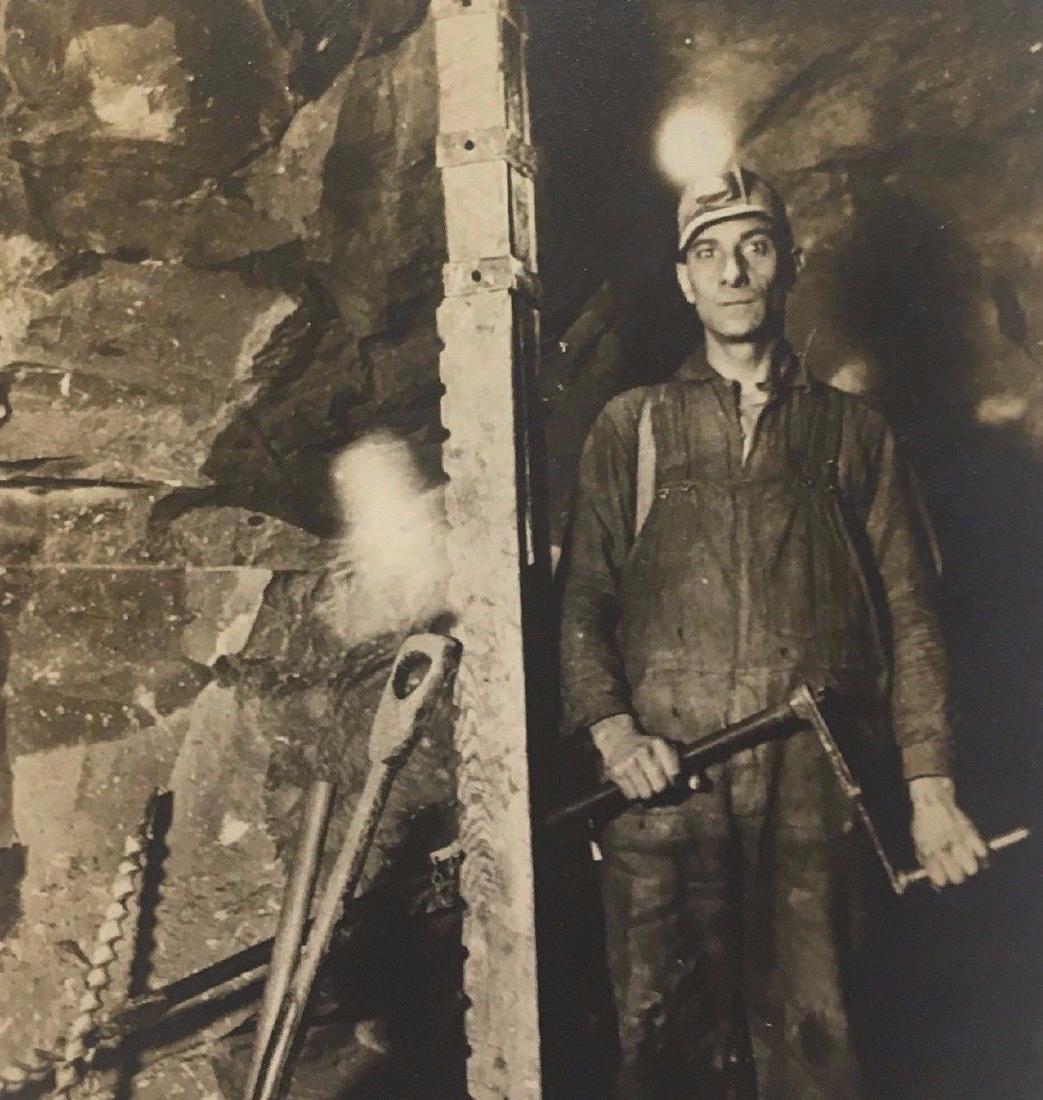 Antique 1910 Coal Miner Occupational Labor Work Photo