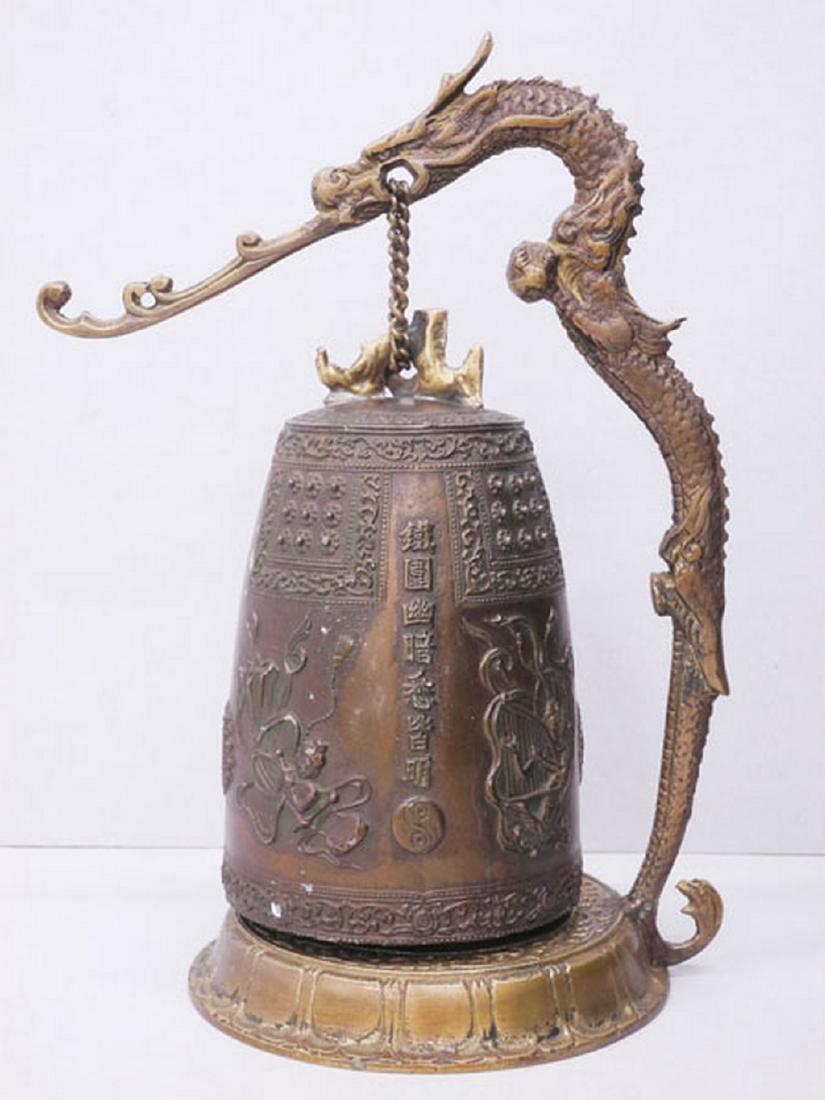 Fine Antique Japanese Temple Dragon bell, 1900