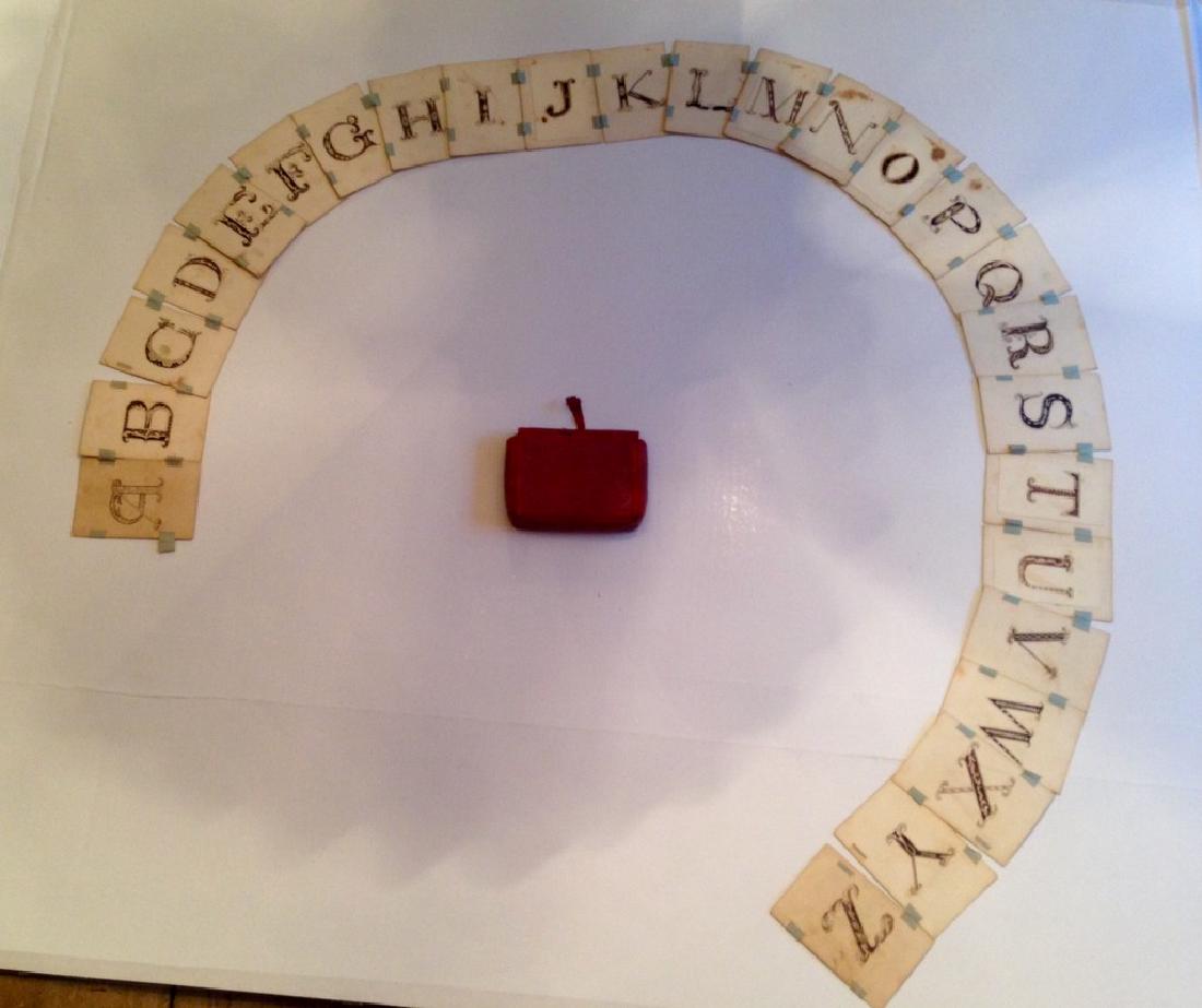 Rare 1860c Calligraphy Alphabet