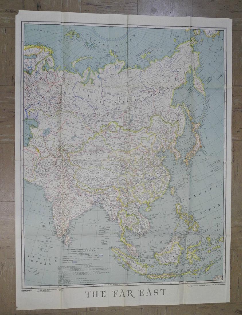 Vintage Map of the Far East, 1944
