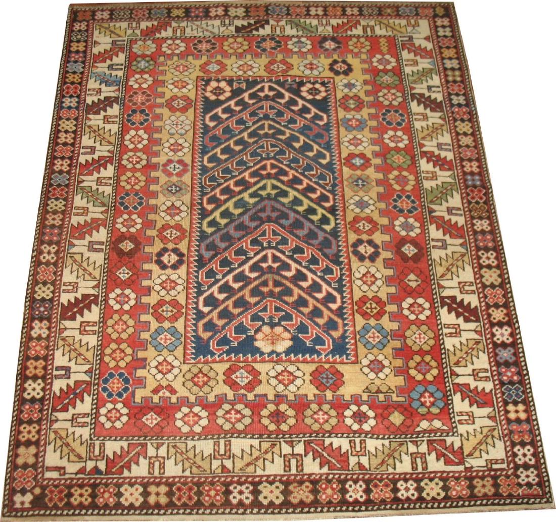 Antique Caucasian Shirvan Kazak Kuba Rug 3.9x4.10