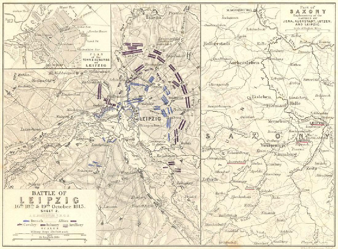 BATTLE OF LEIPZIG: 16-19th October 1813 Sheet 2.