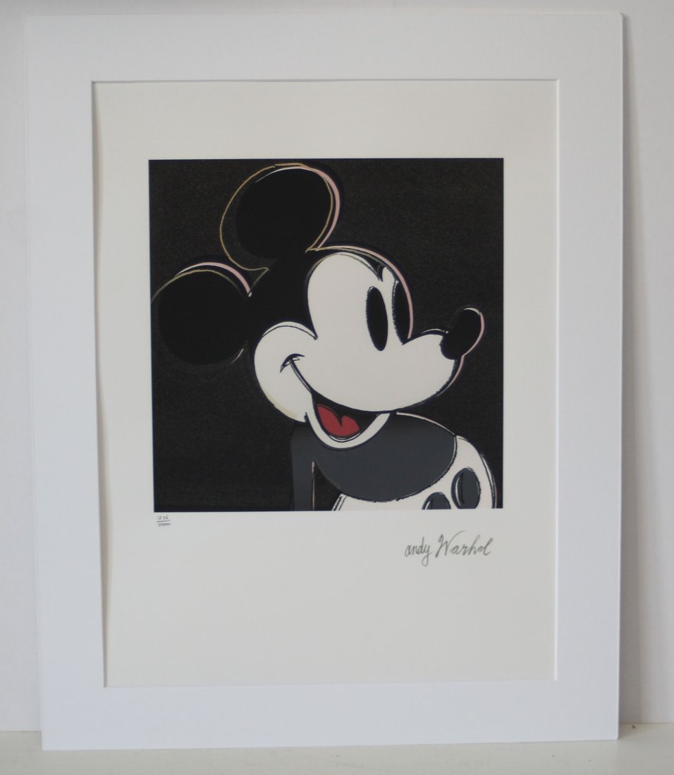 Andy Warhol Lithograph Cmoa Mickey Mouse