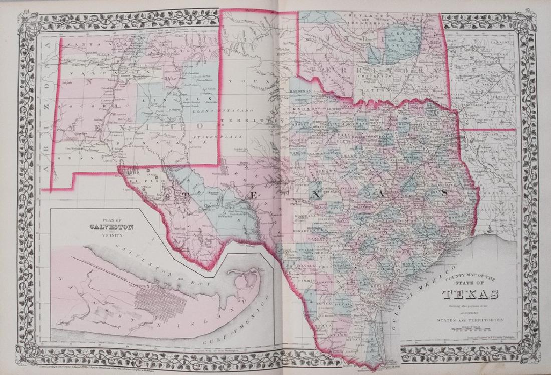 1878 Mitchell County Map of Texas