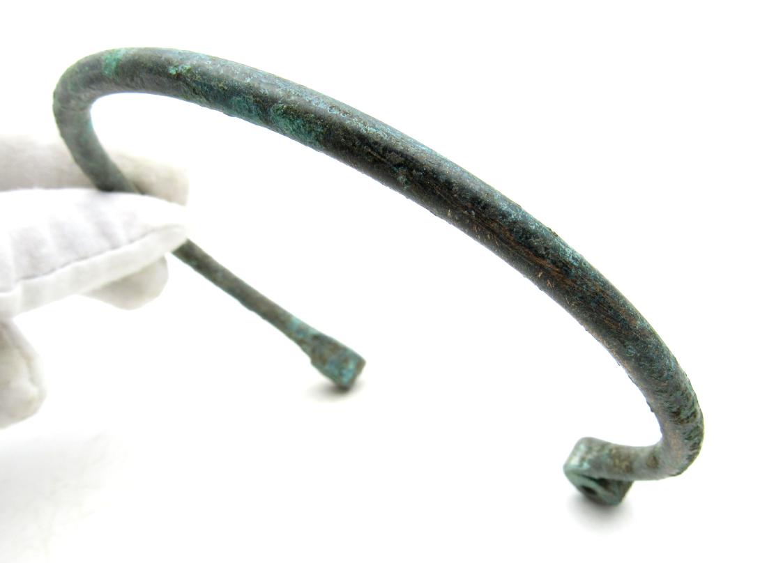 Medieval Viking Era Bronze Arm Ring / Bracelet with