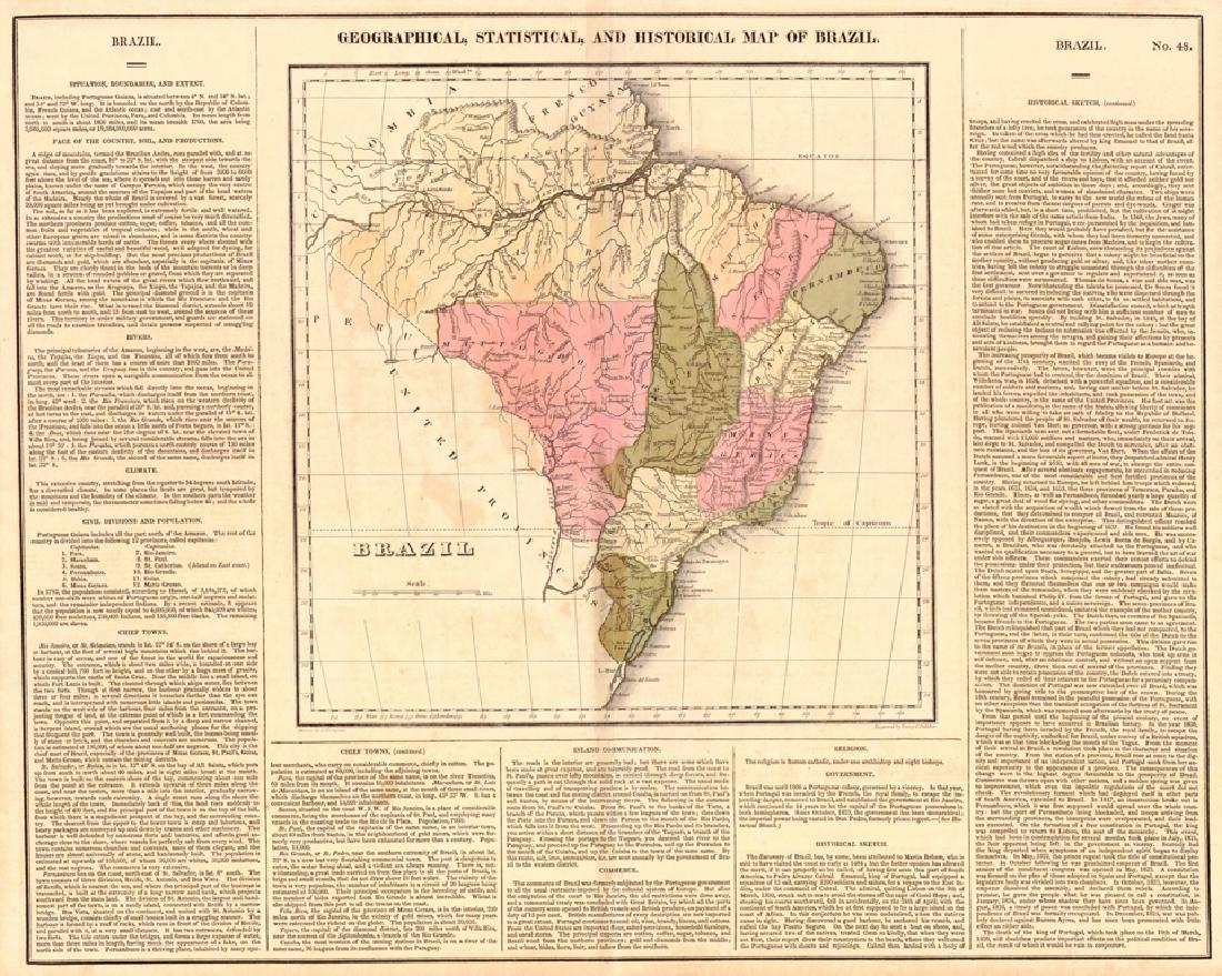 Geographical, Statistical, and Historical Map of Brazil