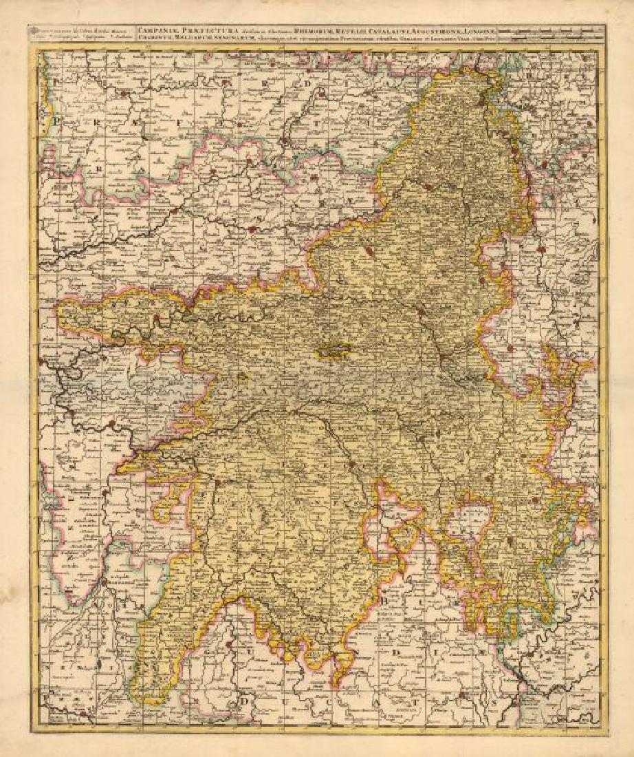 Valck: Antique Map of Eastern France, 1705