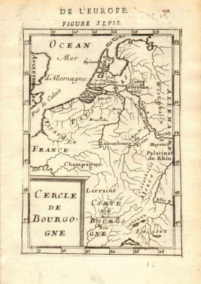 Mallet: Antique Map of Benelux & Northeast France, 1683