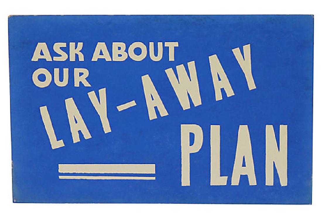 Lay-Away Sign