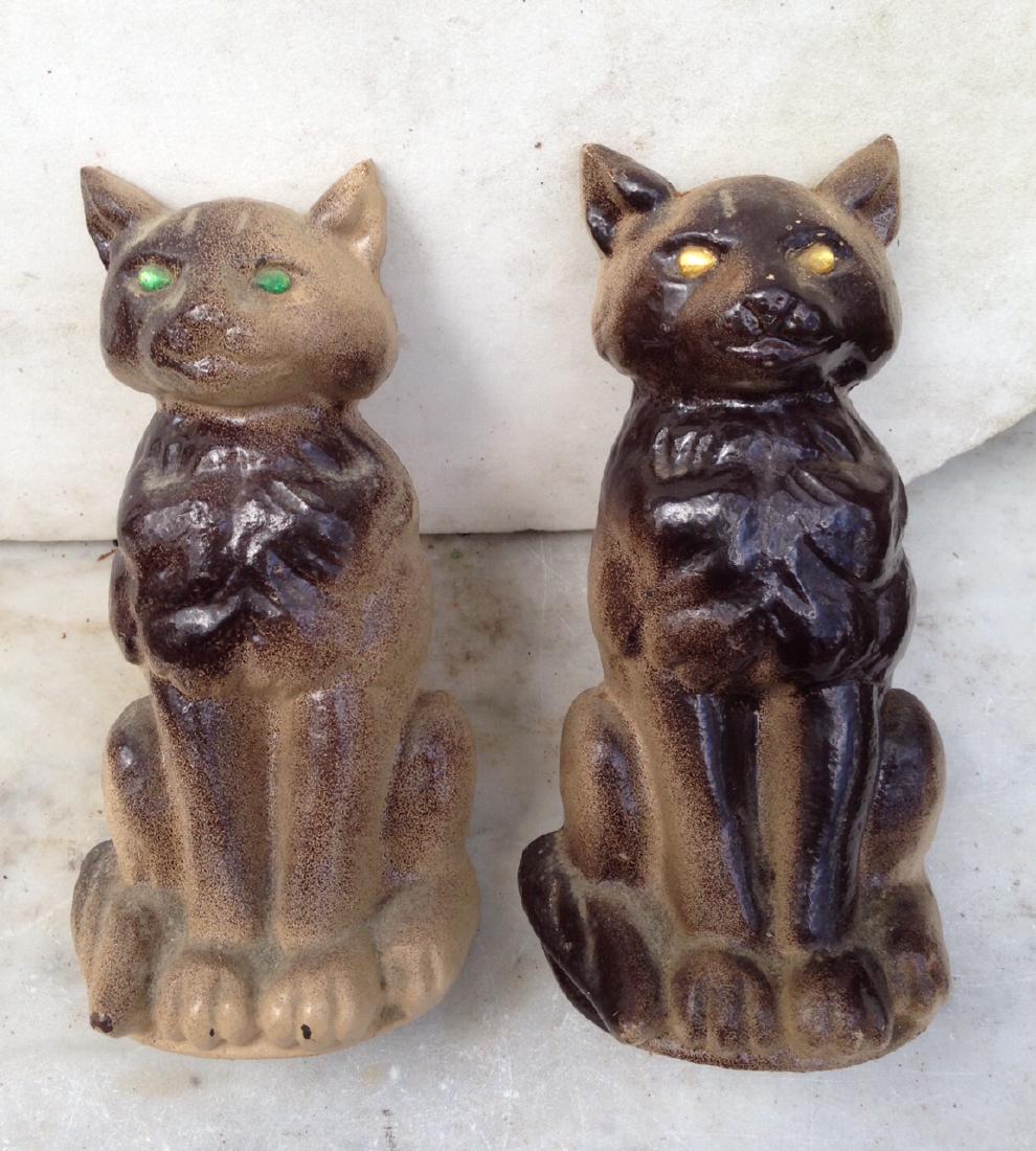 Cast Iron Cat Bookends