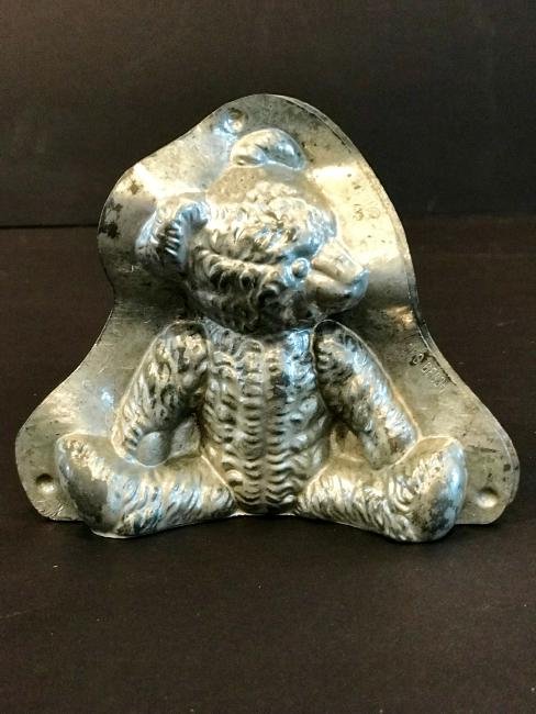 Rare Teddy Bear Chocolate Mold, Early 20th Century