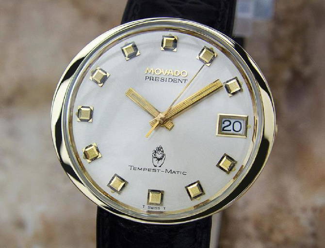 Movado President Tempest Matic Swiss Made Mens 1960s