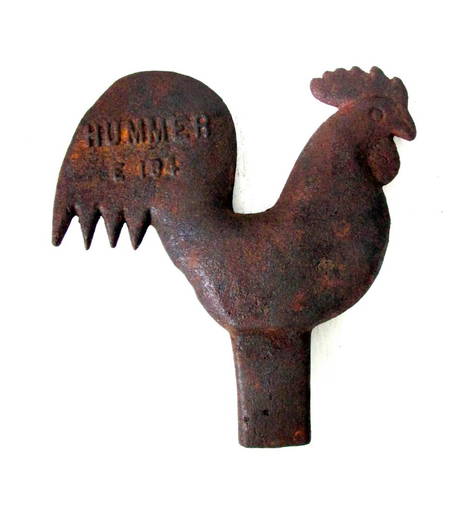 Rare Long Stem Rooster Windmill Weight