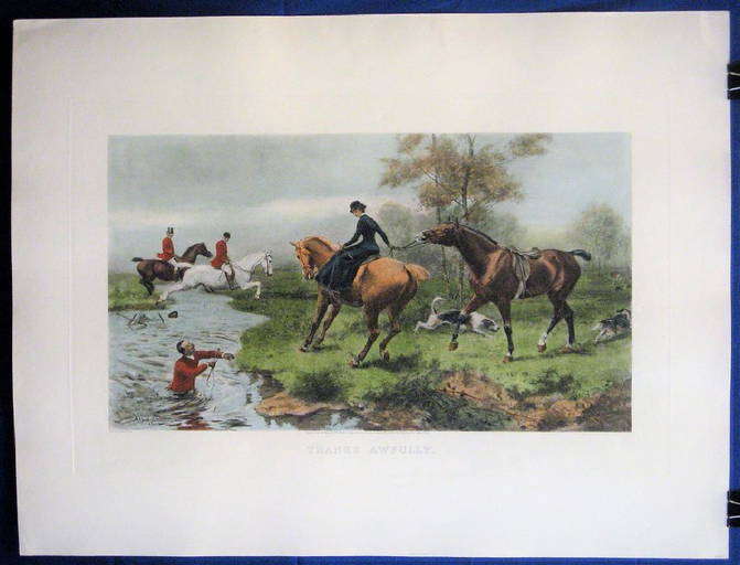 Antique Print Thanks Awfully