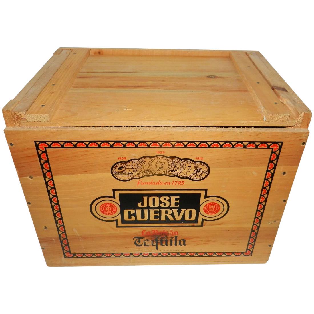 Jose Cuervo 1981 Wood Promotional Tequila Box
