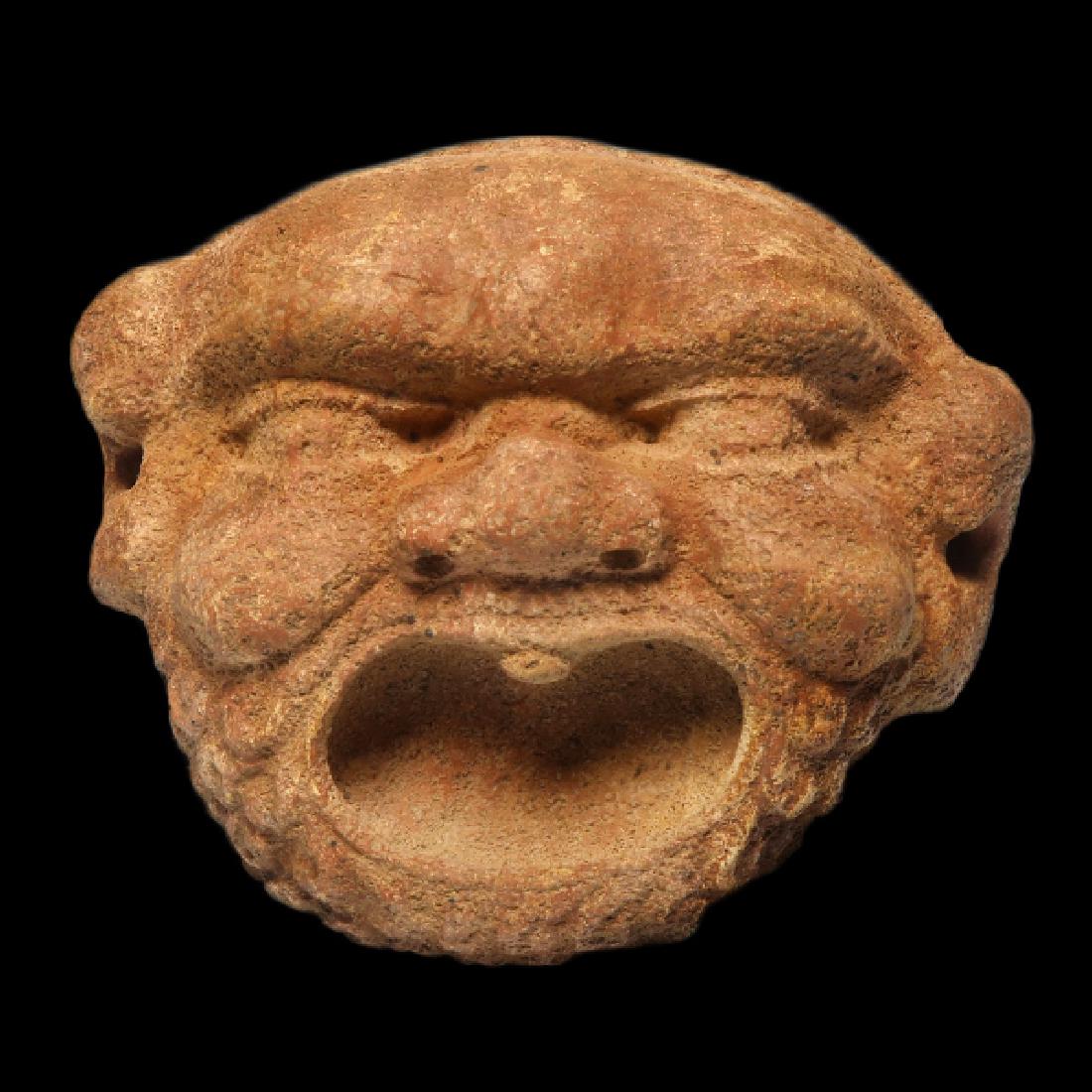 Greek Red Marble Gorgon Mask Protome, c. 3rd-2nd