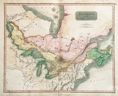 Thomson: Map Of Canada & Nova Scotia, 1814