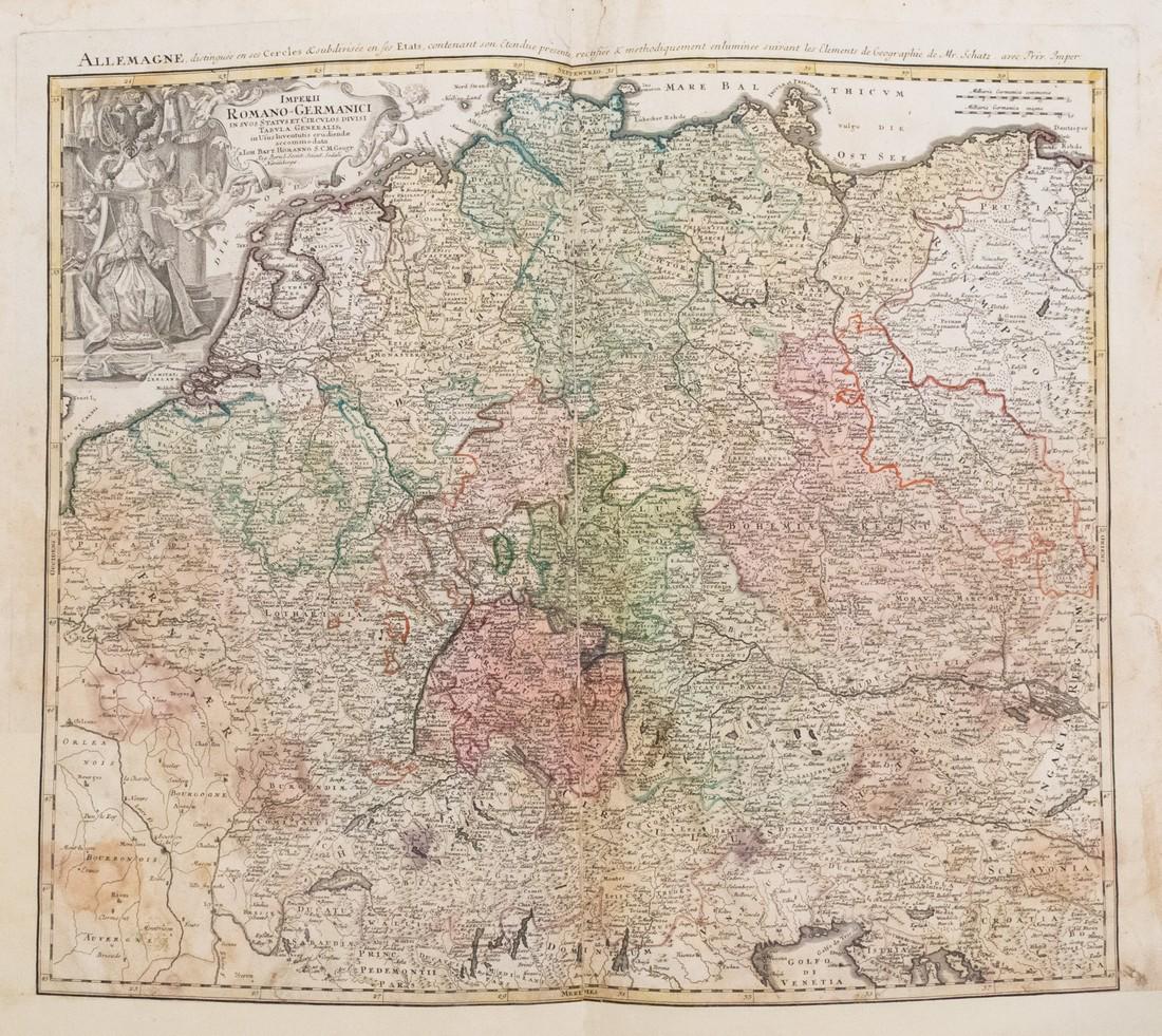 1753 Homann Map of Germany, Poland, Austria -- Imperii
