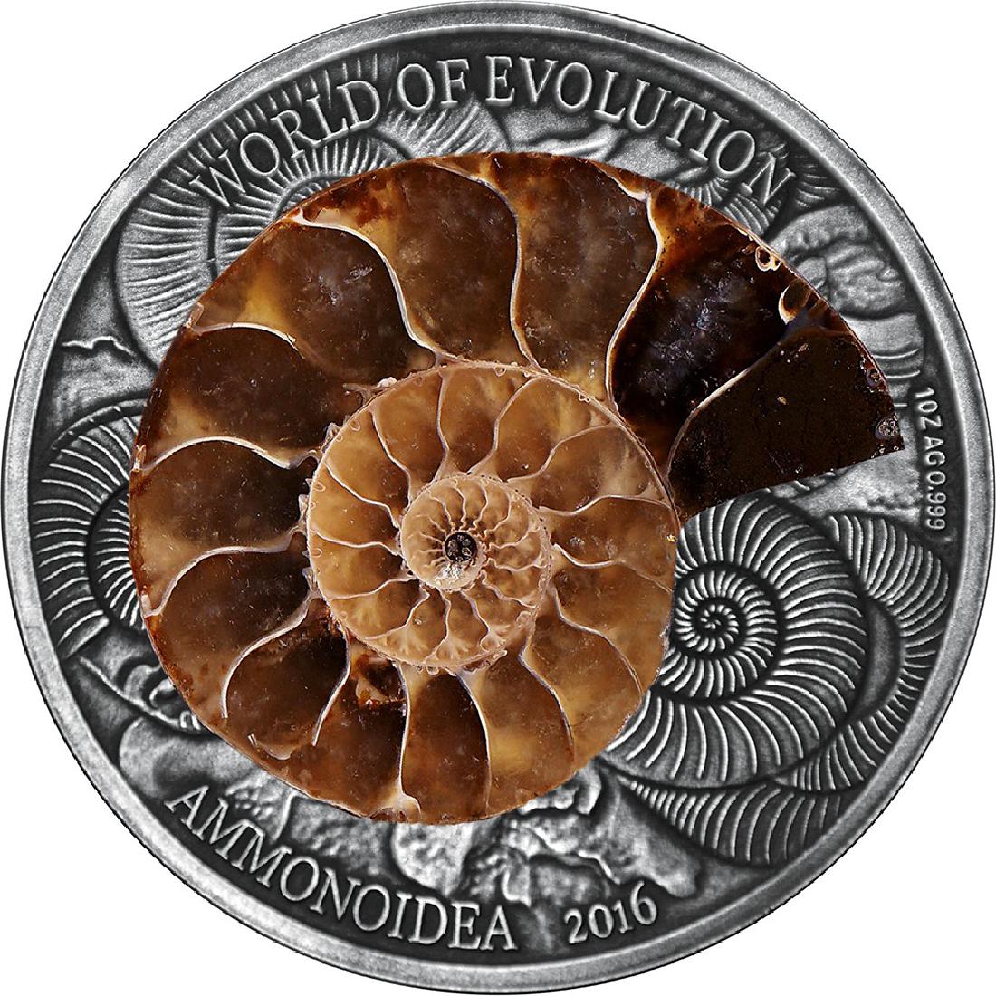 AMMONITE World of Evolution 1 Oz Silver Coin