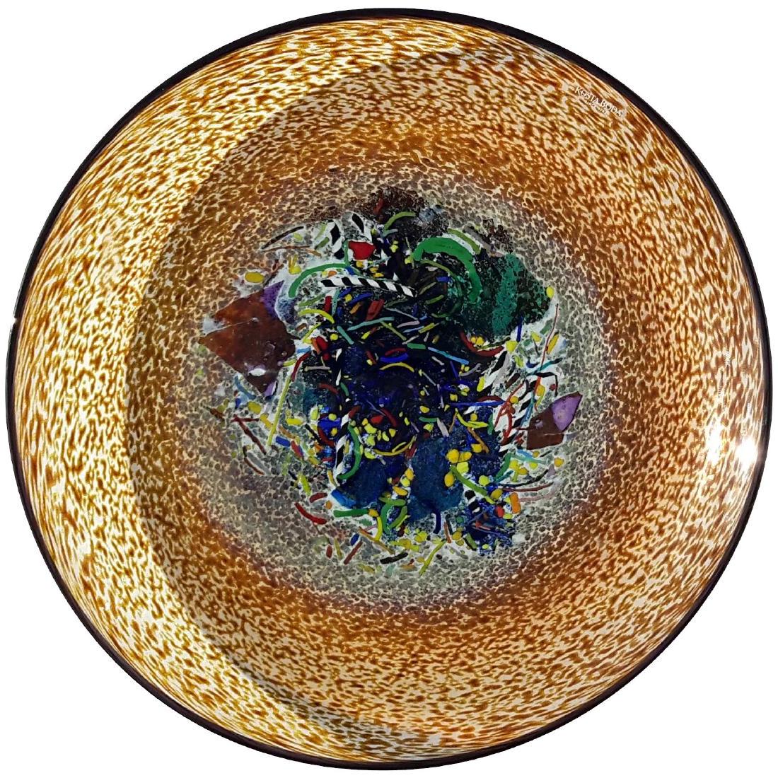 Signed Bertil Vallien Kosta Boda Satellite Low Bowl