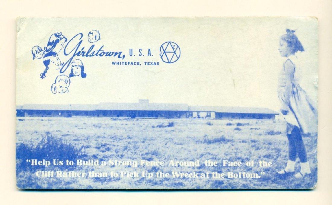 GRAPHIC OLD VINTAGE BLOTTER GIRLSTOWN USA Whiteface