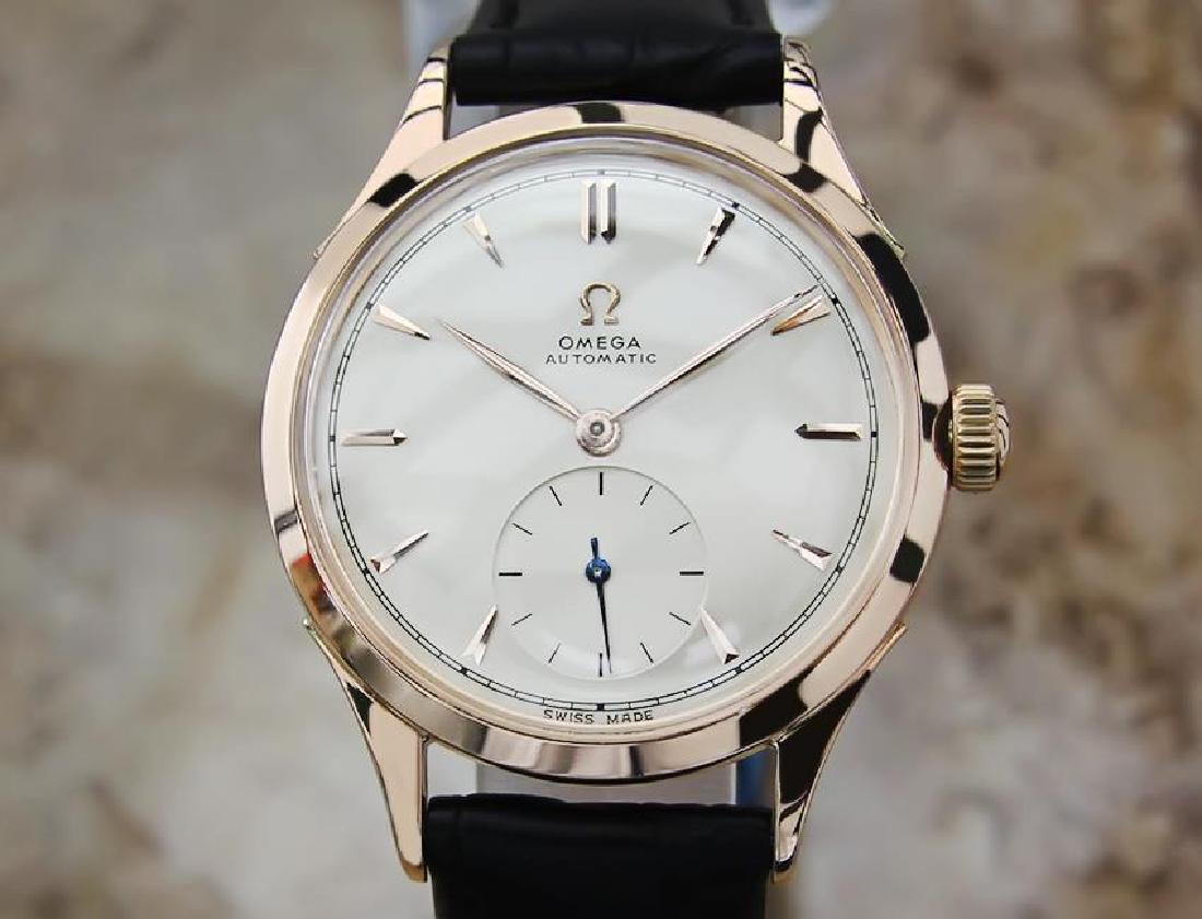 Omega Swiss Made 1960s Rose Gold 18k Bumper Automatic