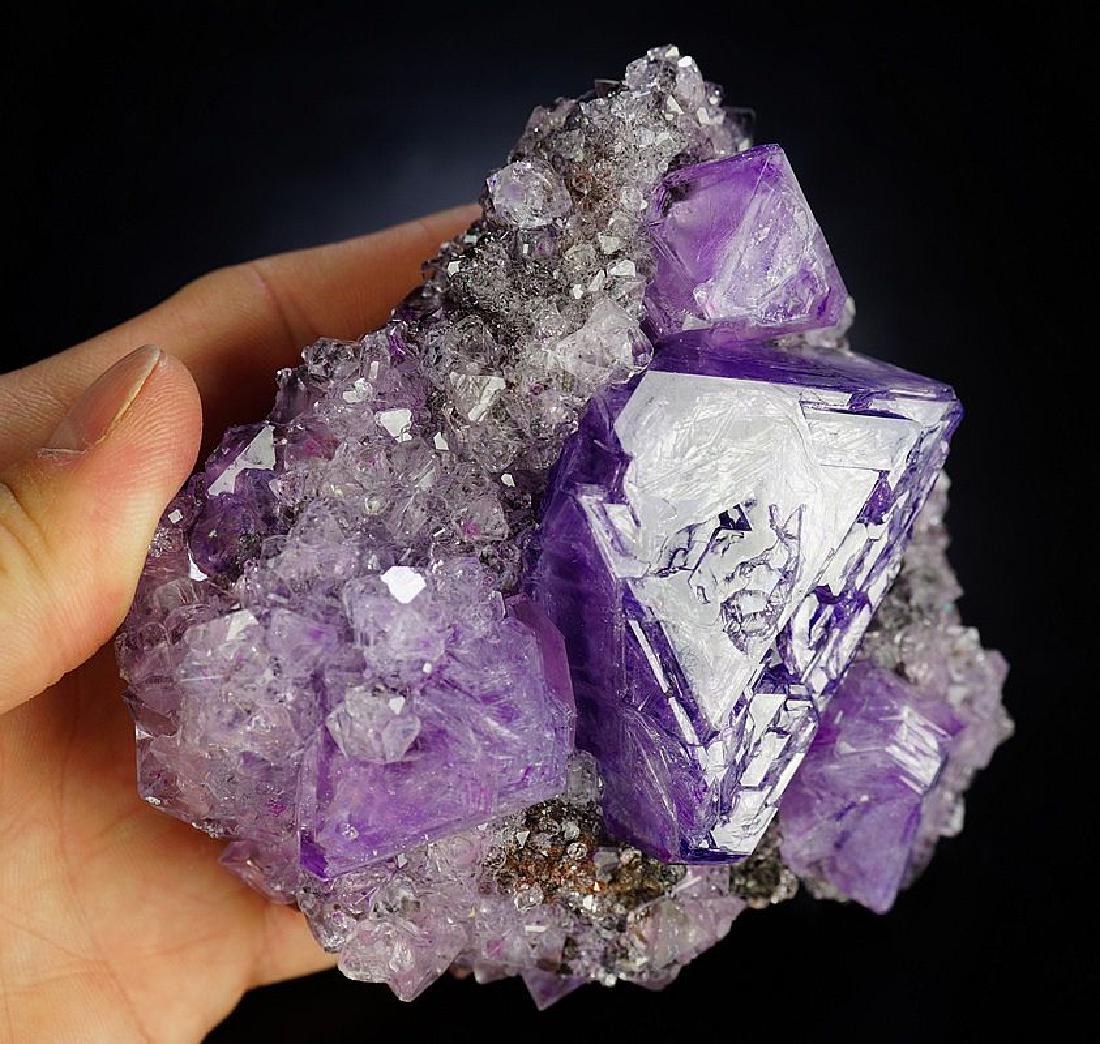 Large impressive Purple Alunite big octahedron crystals