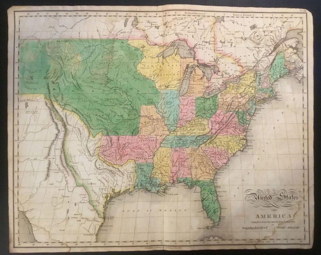 1820 RARE and important map of The United States by