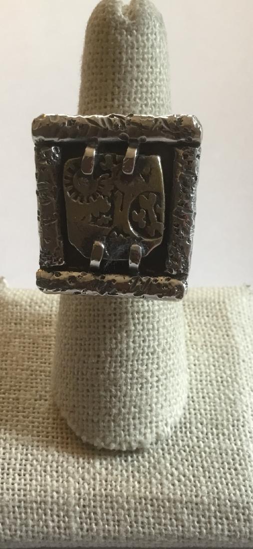 Ancient India Mauryan Empire Coin 95% Silver Ring