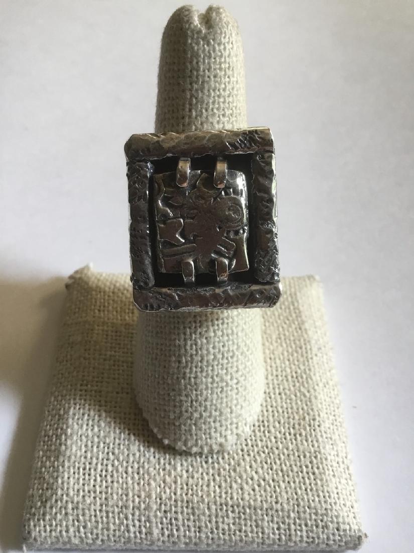 Ancient India Mauryan Empire Coin 95% Silver Ring