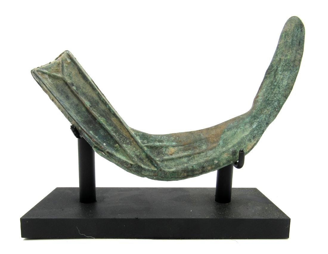 Ancient Bronze Age Celtic Sickle With Display Stand