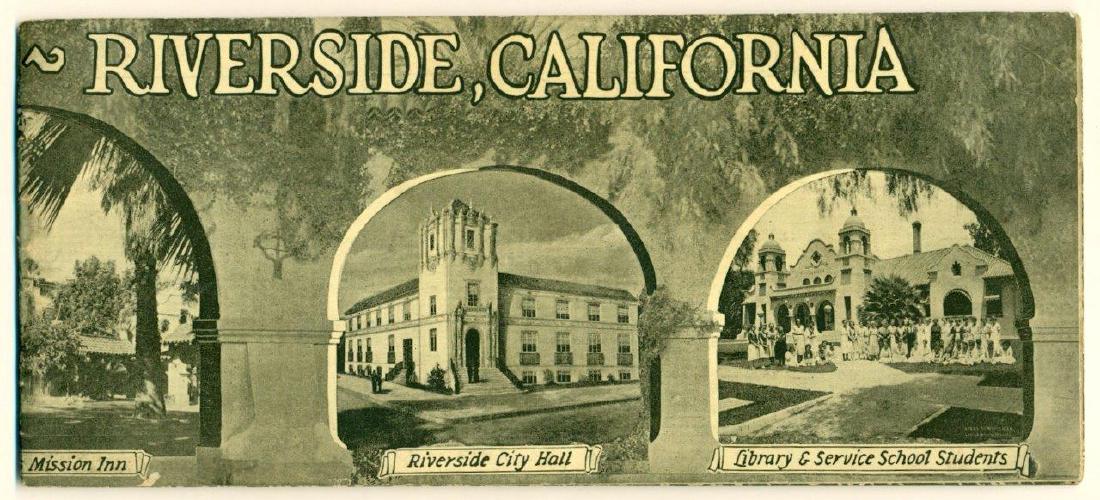 c1920s VINTAGE RIVERSIDE CALIFORNIA CA ILLUSTRATED