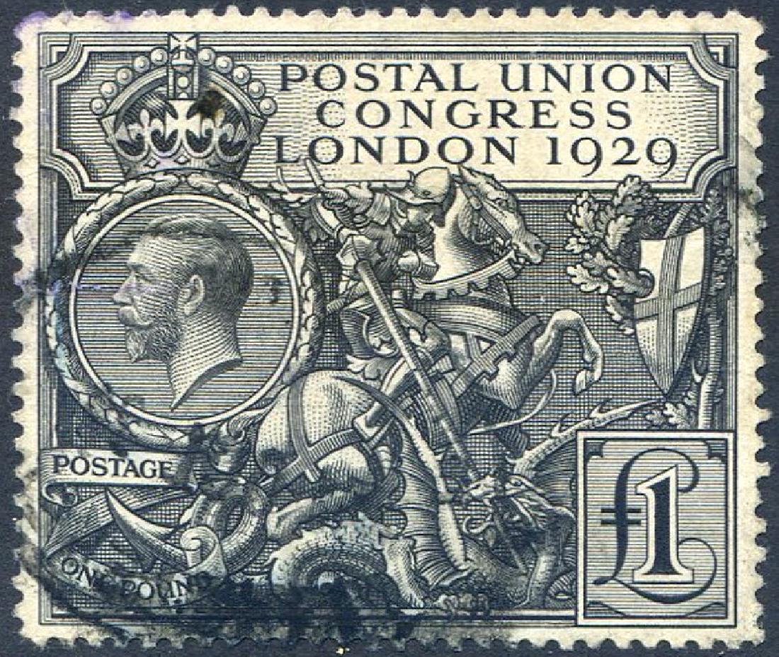 Stamp One Pound Black PUC SG438