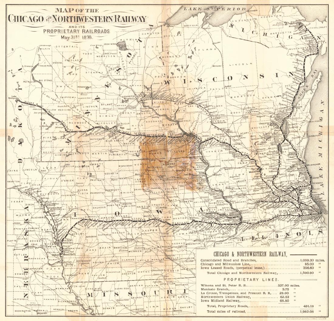 Map of the Chicago and Northwestern Railway and Its