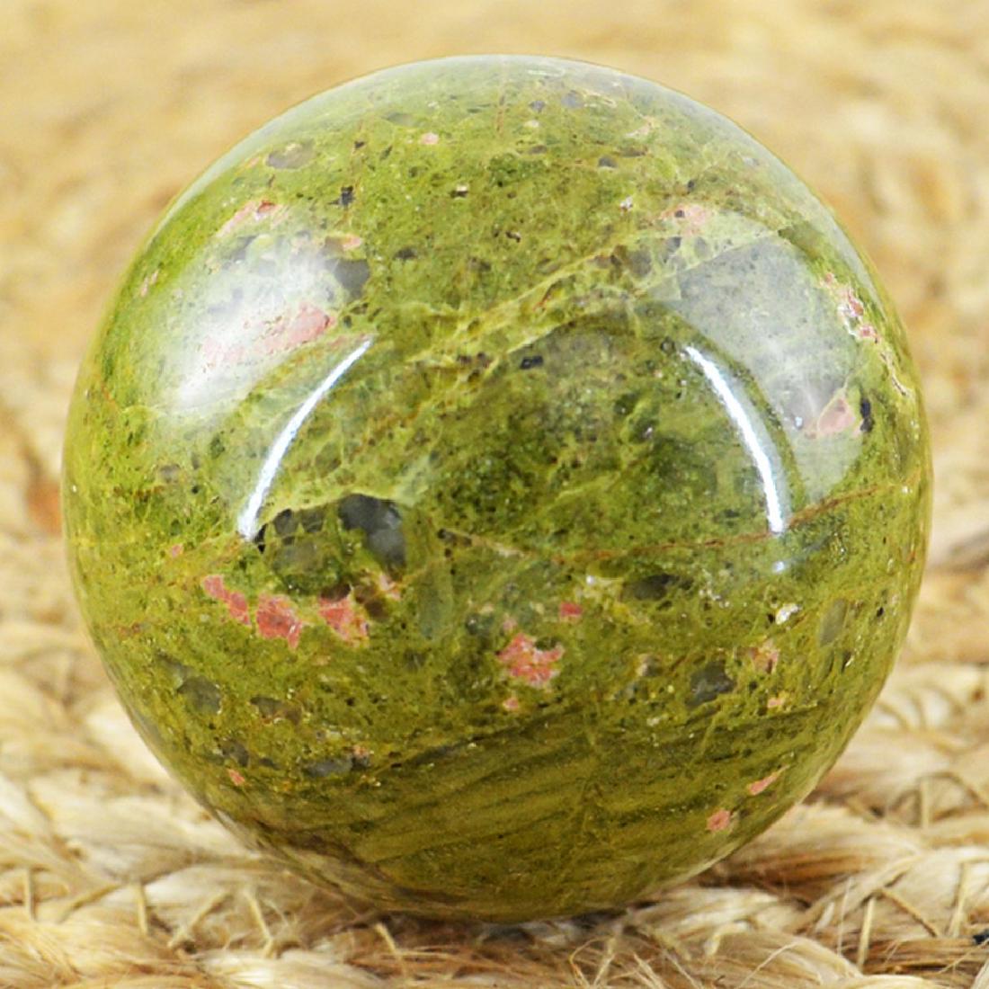 Blood Green Unakite Pure Rare Sphere