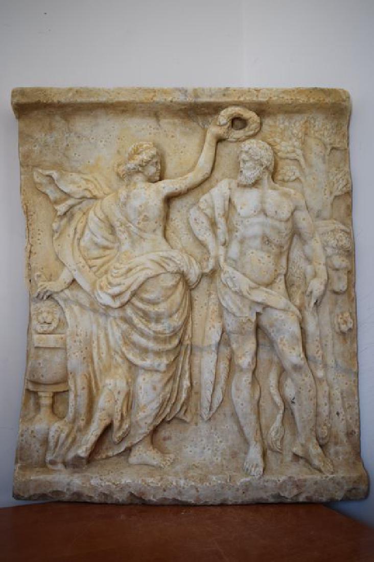 Marble bas-relief depicting the consecration of