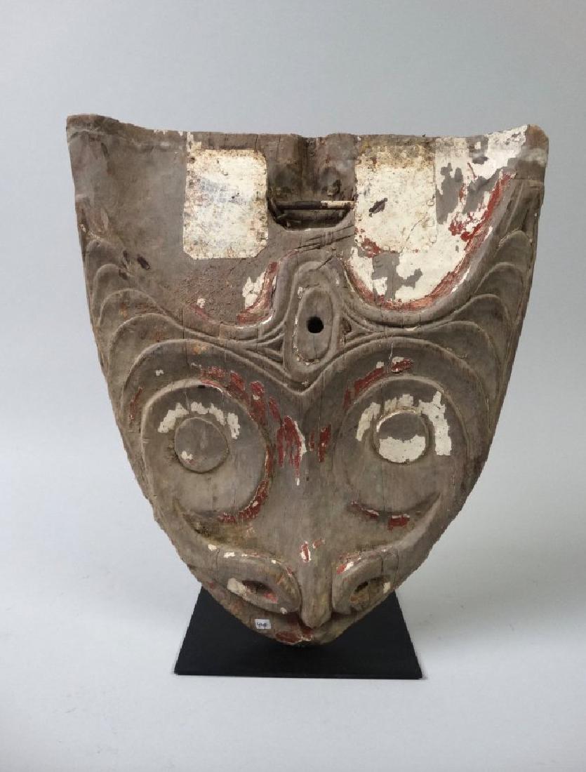 Sepik Canoe Front With WWII History