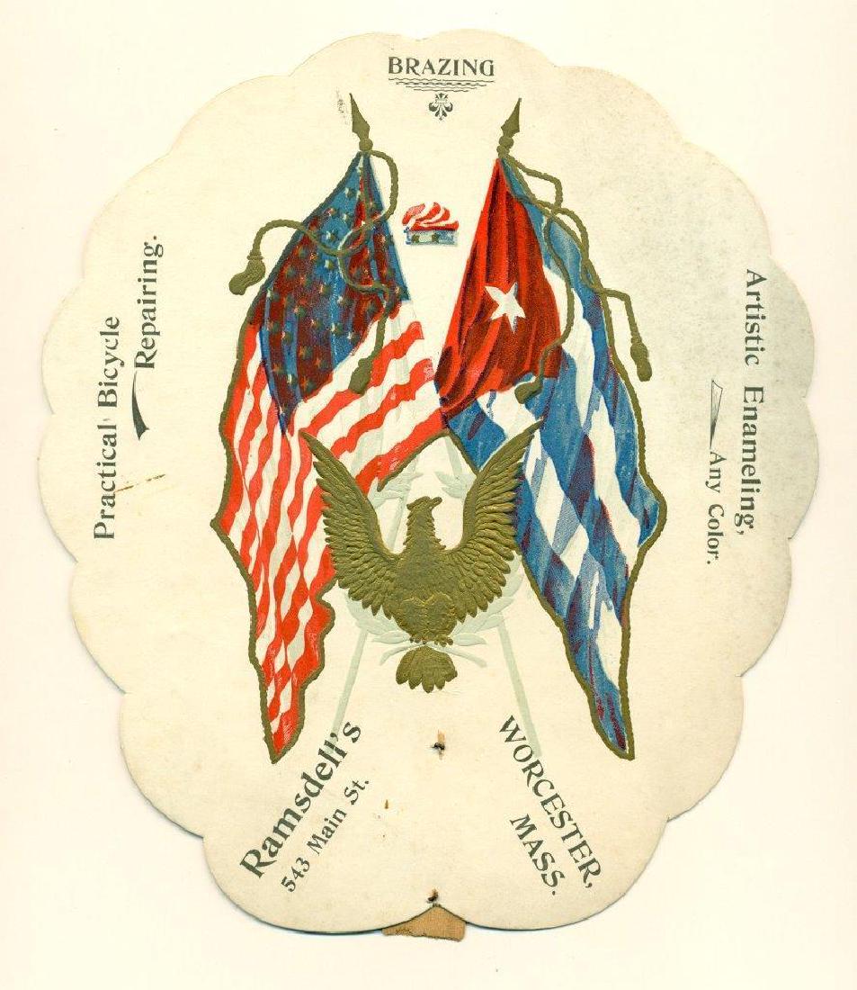 ca.1898 SPANISH AMERICAN WAR US FLAG & CUBA RAMSDELL