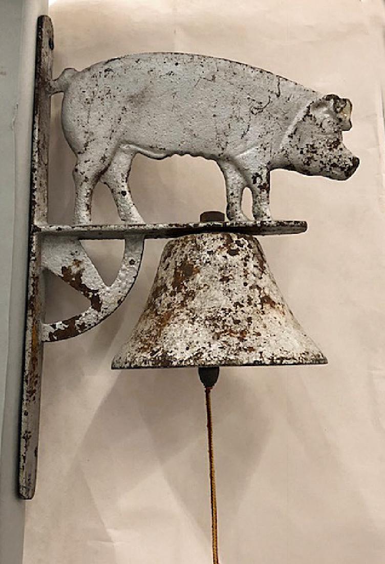 Unusual Cast Iron Hanging Dinner Bell
