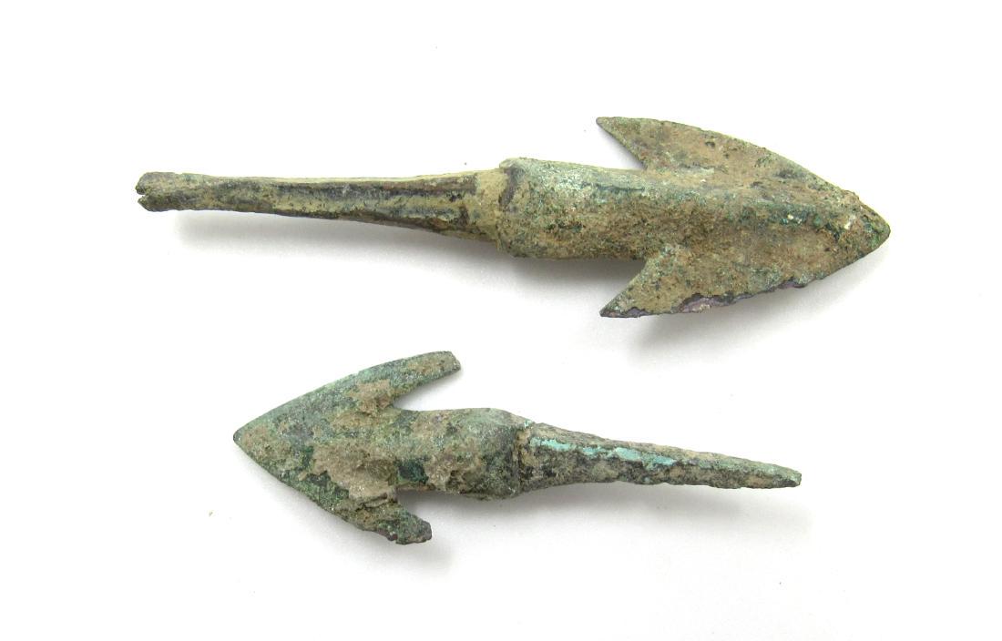 Ancient Greek Pair of Bronze Arrows