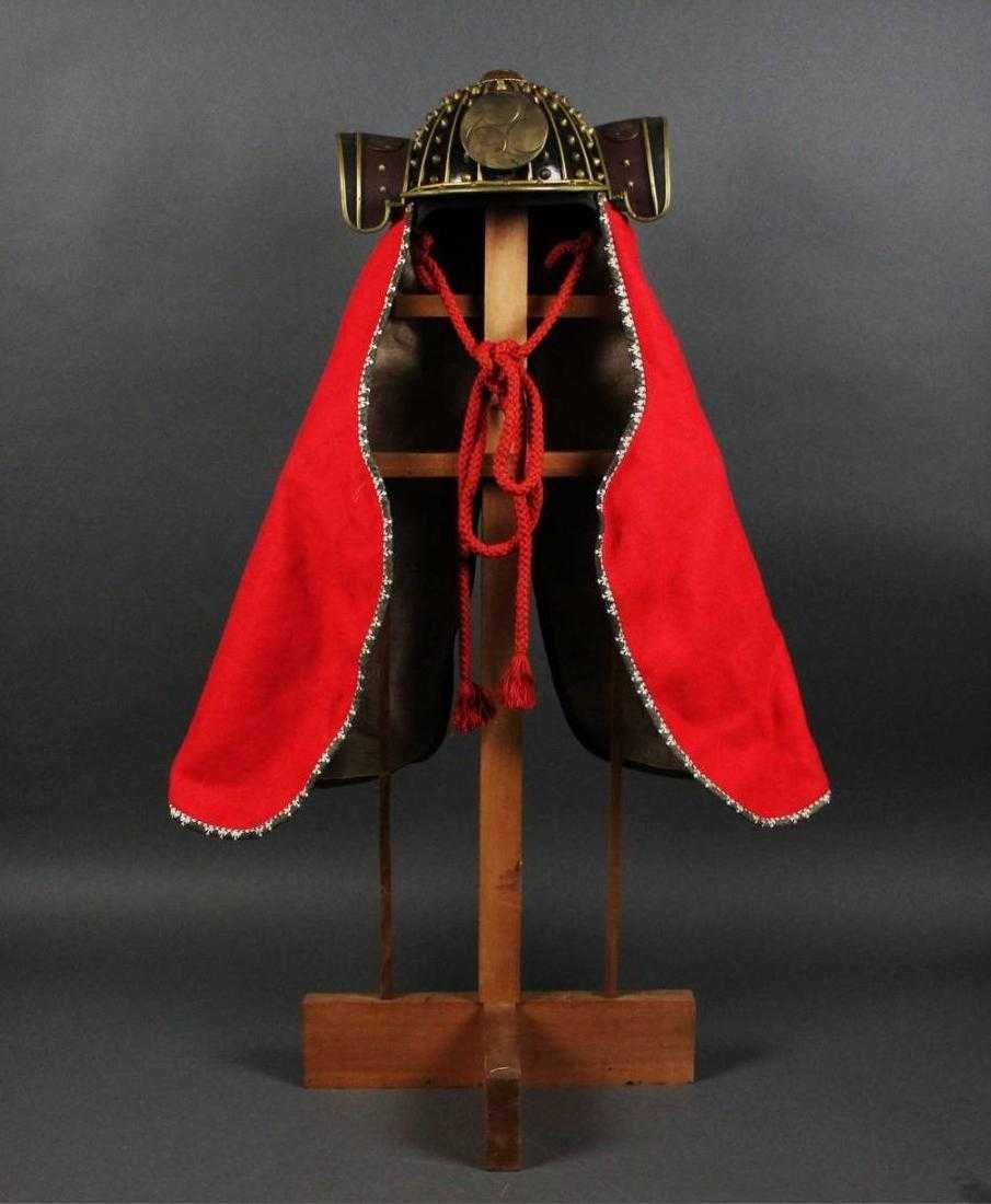 Antique samurai kaji kabuto and kaji / hikeshi shikoro