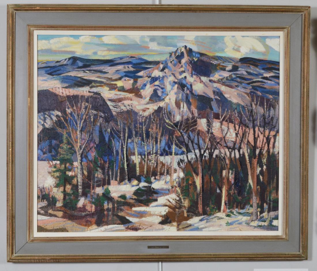 Albert Edward Cloutier Painting Winter Lac Ouimet