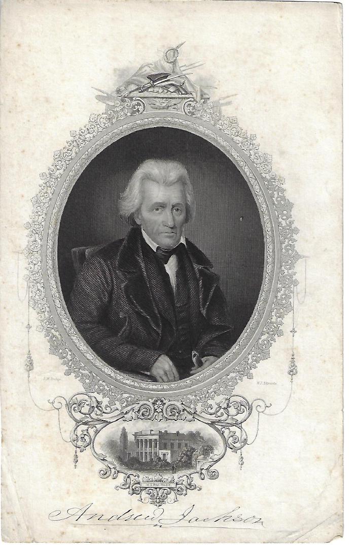 19th C Engraving of Andrew Jackson